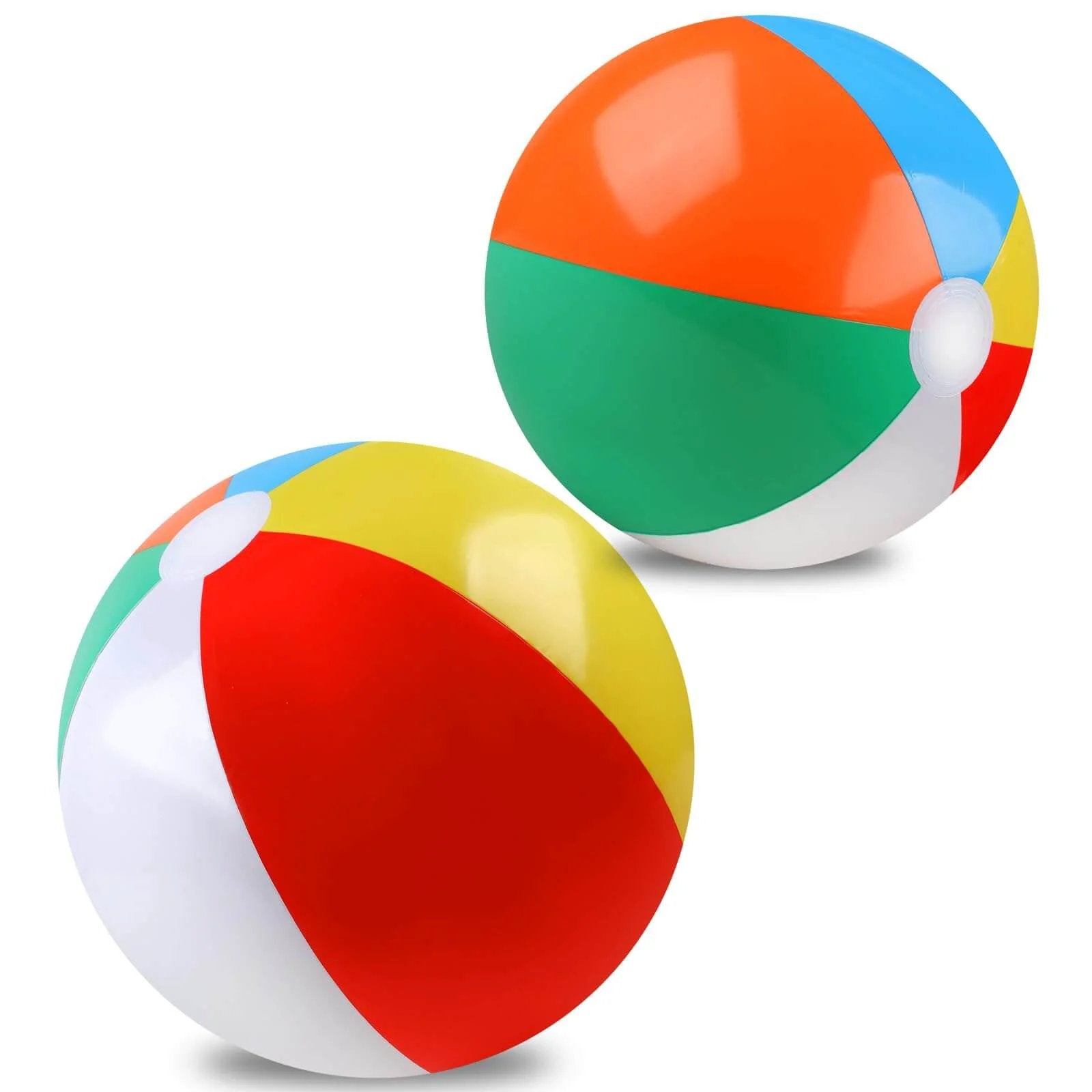 Rainbow Beach Balls for Summer Fun 20 Inch Pack