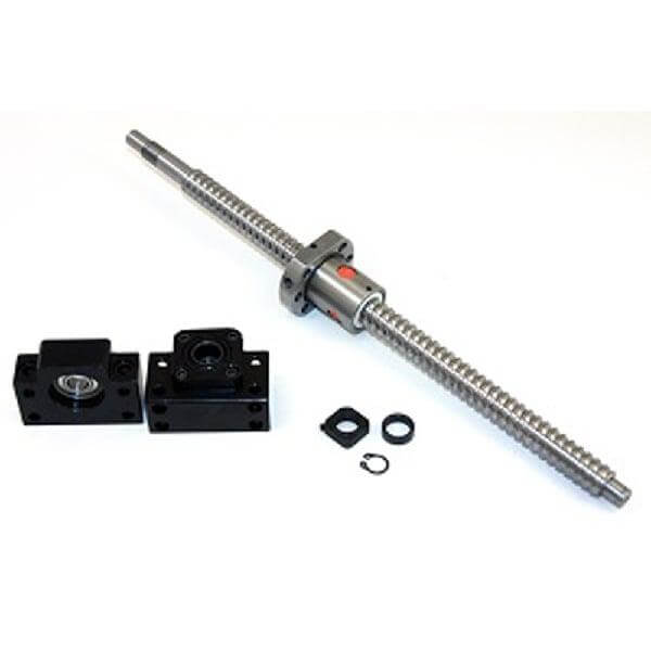 1' Feet Travel Stroke 16mm Anit-Backlash Ballscrew set - Nut & Bearing ...