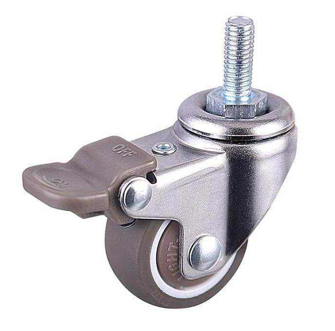 1" inch M6 Threaded Stem Caster Wheel 50Lbs Load TPE