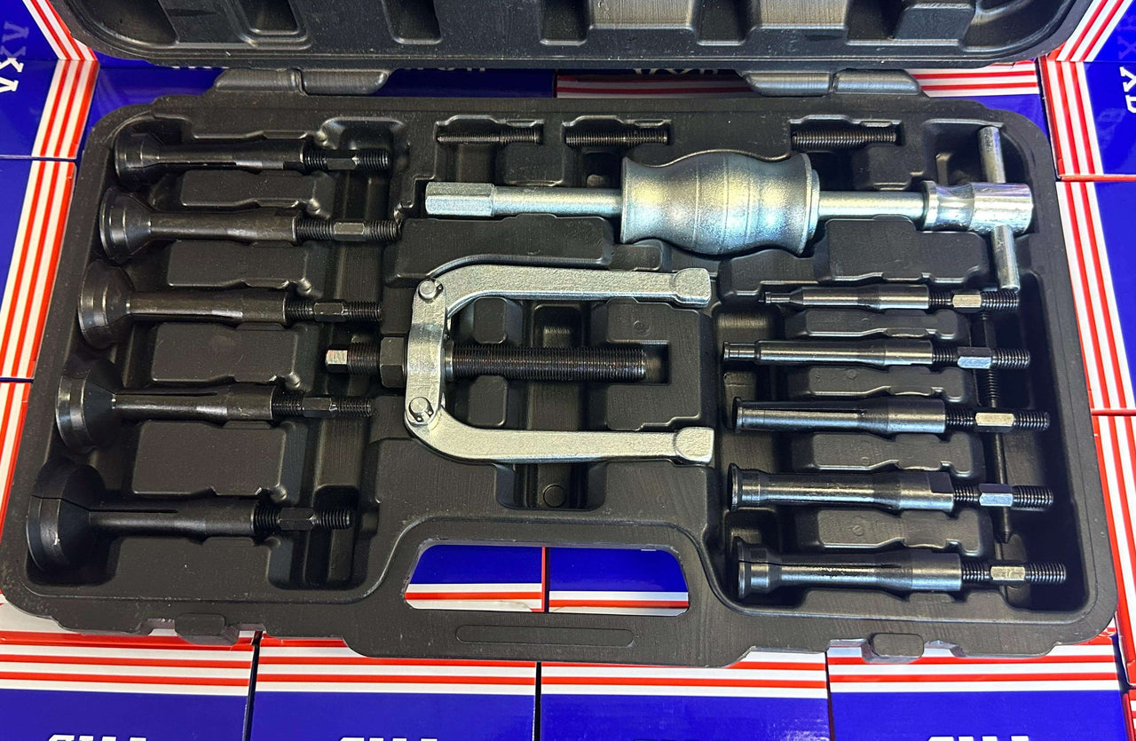 16-Piece Blind Hole Bearing & Seal Extractor Kit Set w. Slide Hammer ...