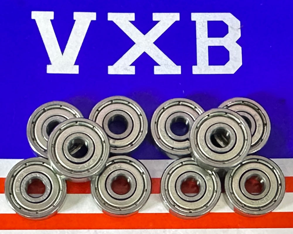 10-Pack 624ZZ Shielded 4x13x5 Miniature Bearing