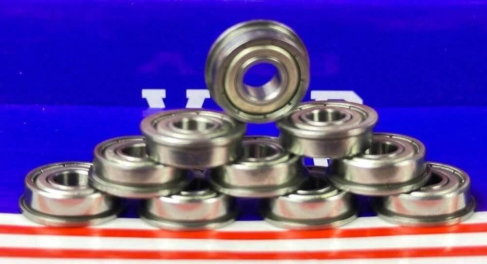 10-Pack Shielded Flanged Bearings FR4ZZ 1/4" x 5/8"inch