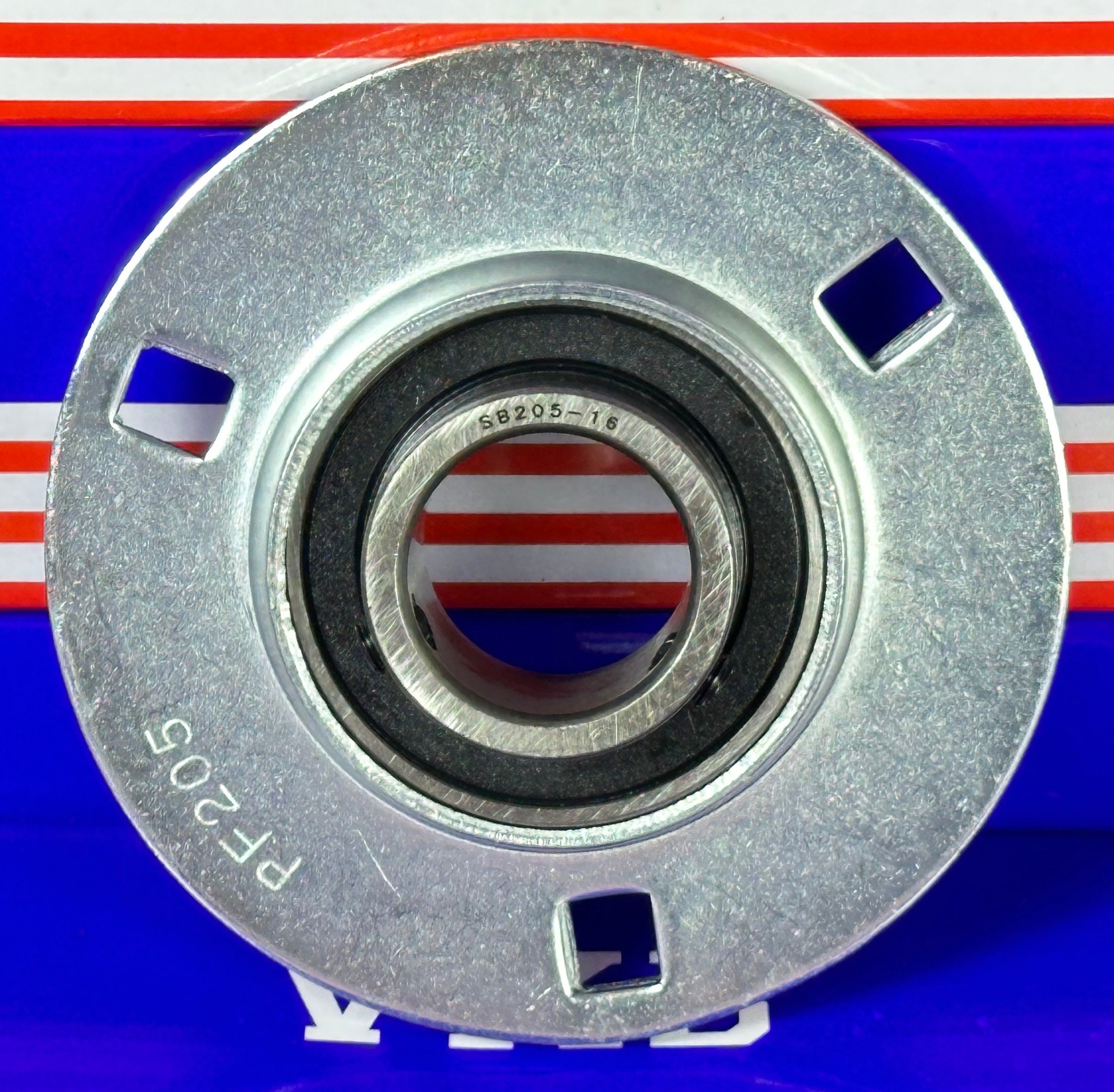 1" Inch Bore Flanged Bearing SBPF205-16 - 3-Bolt Pressed