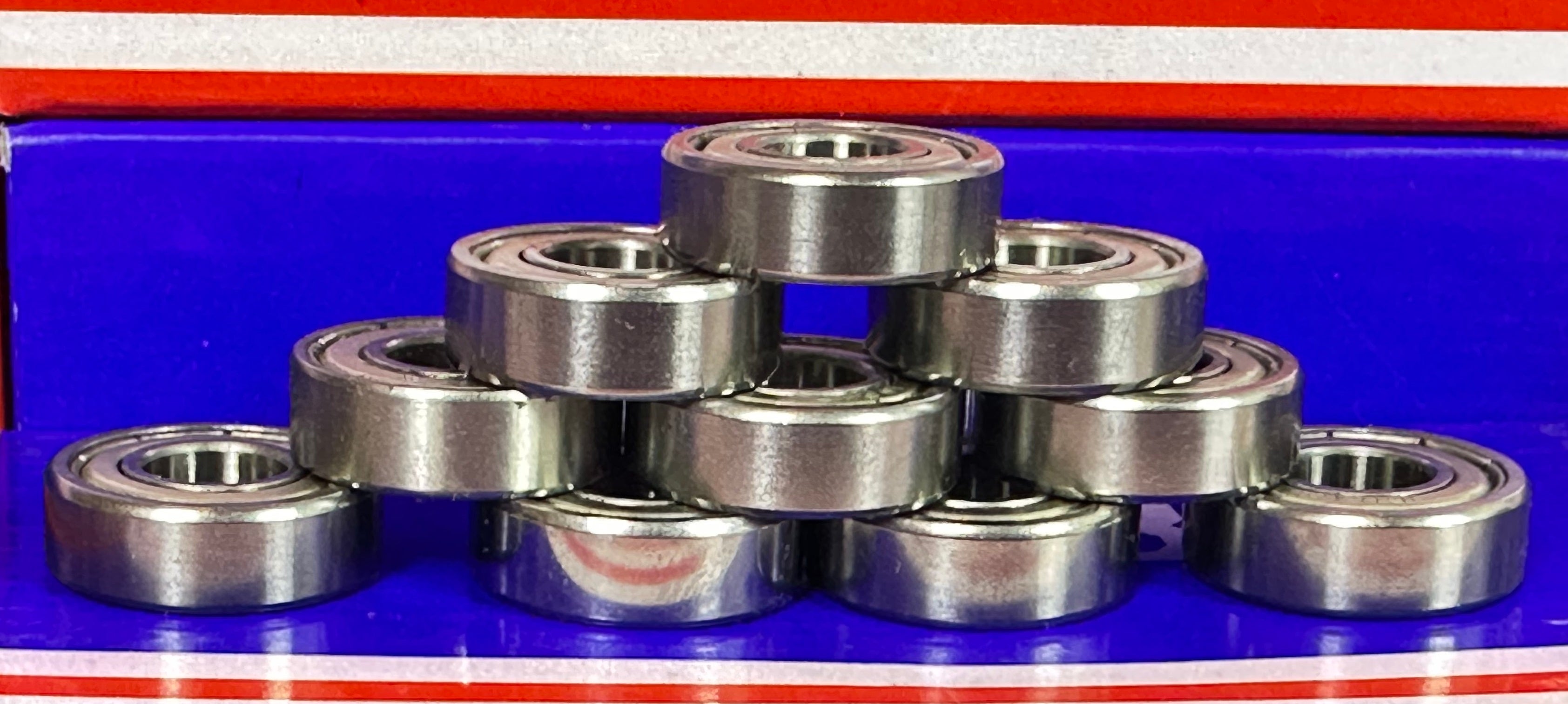 10-Pack Bearings 1604ZZ 3/8" x 7/8" x 9/32" - Miniature