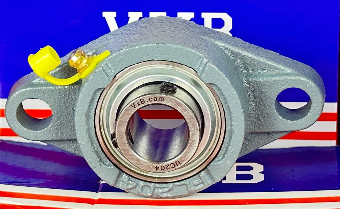 20mm Bearing UCFL204 + 2 Bolts Flanged Cast Housing Mounted Bearings – VXB Ball Bearings