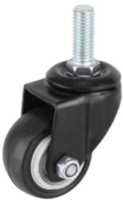 40mm Caster Wheel 44 Lbs - PVC M10 Threaded Stem - Buy Now