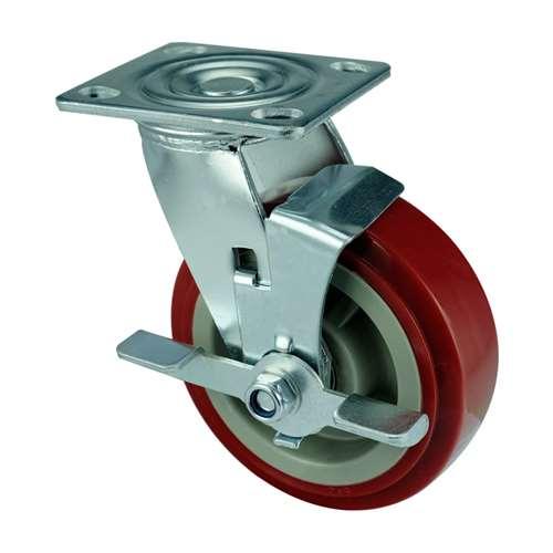 6" inch Heavy Duty Caster Wheel - PVC - Top Plate Mount