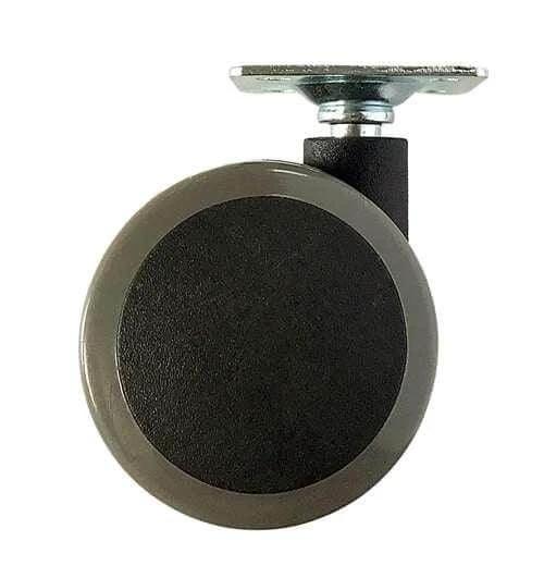 60mm Caster Wheel 77 Lbs - Nylon - PVC - Top Plate Mount