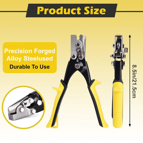 Snap Lock Punch Tool For Sheet Metal And Vinyl