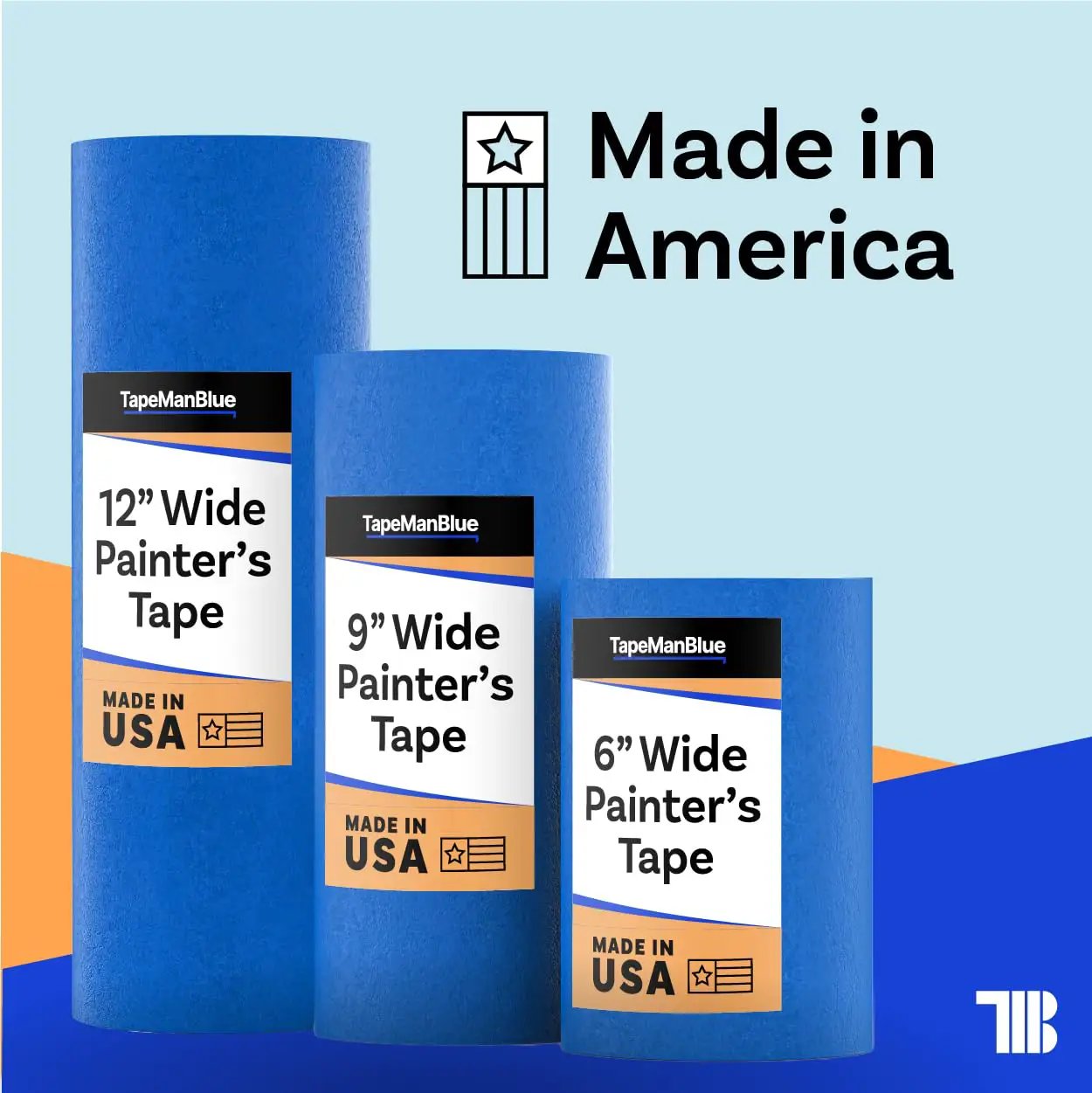 Extra Wide Blue Painters Tape 12x60 Made in USA