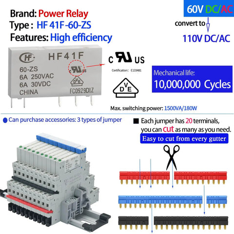 Ultra Compact 110V AC DC Power Relay With LED