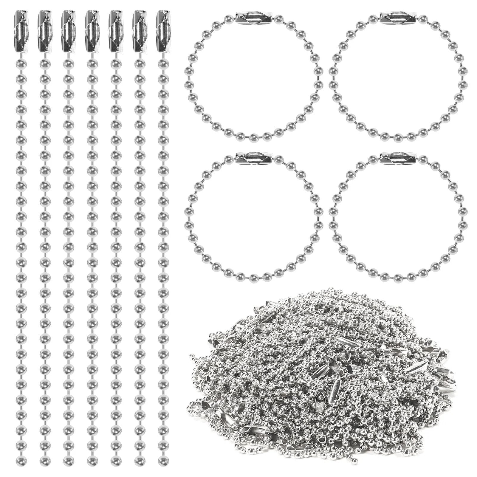 Nickel Plated Ball Chain Links for DIY Crafts