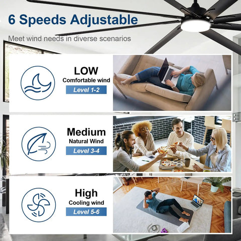 Giant 100 Inch Outdoor Ceiling Fan With Light