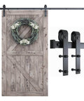 8.2 FT Barn Door Hardware Kit with J Shape Hanger