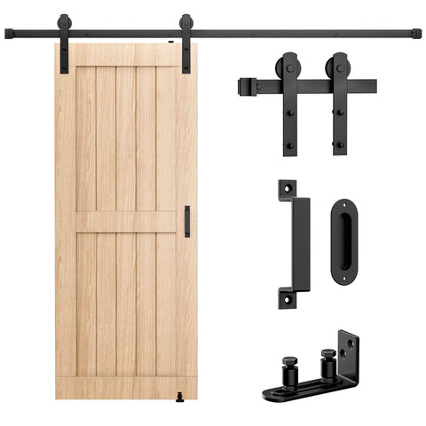 8FT Sliding Barn Door Hardware Kit I Shape Hanger