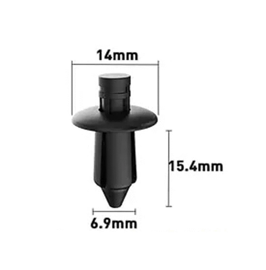 Nylon Auto Trim Fasteners Perfect Fit 6.9x15.4mm