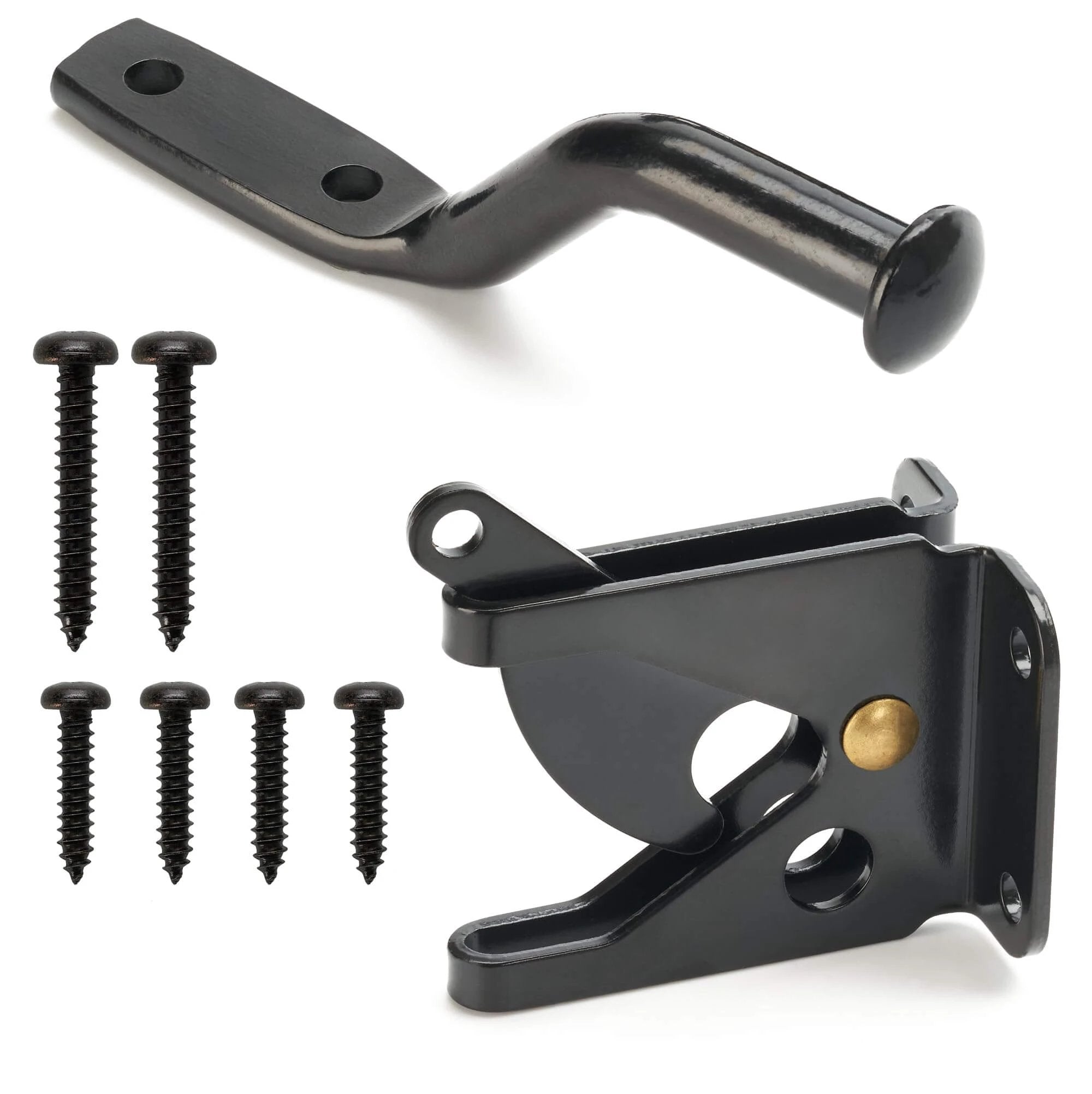 Heavy Duty Self Latching Gate Latch Black Steel