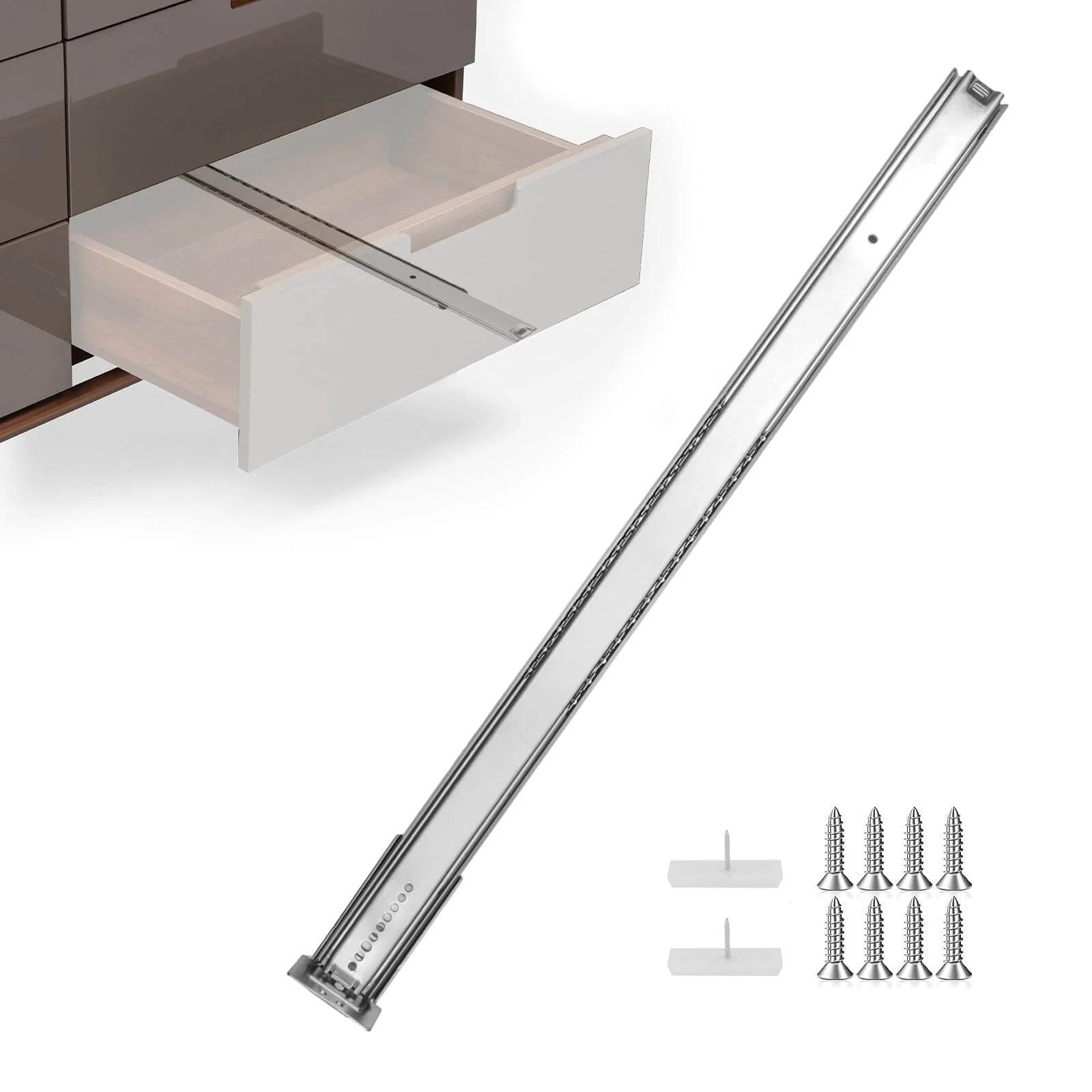 Heavy Duty Drawer Slides 14" 5 Pack for Cabinets