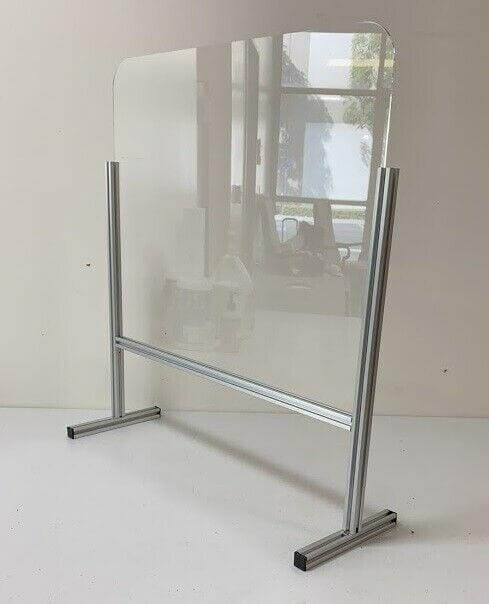 Desk Mount Sneeze Guard 25" x 27" Clear Acrylic Protection