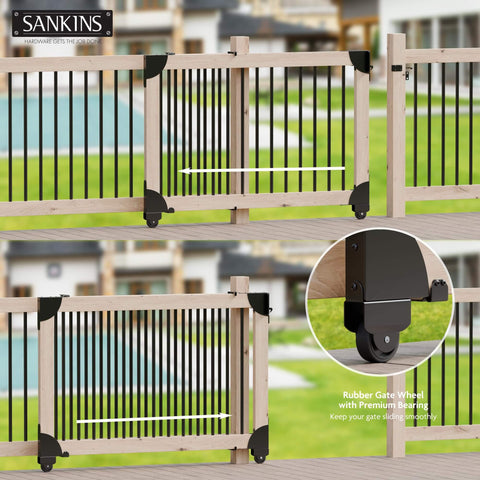 Heavy Duty Sliding Gate Kit Adjustable Anti Sag Hardware