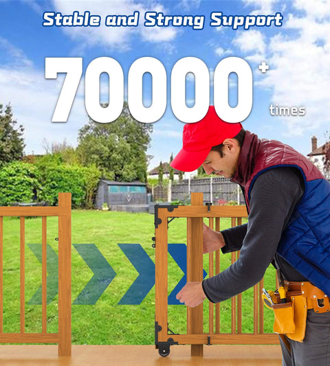 Heavy Duty Sliding Gate Kit with Latch for Wood Gates