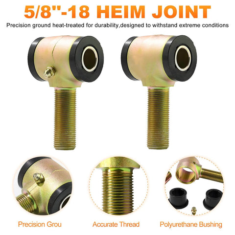 5/8-18 Forged Steel Heim Joint Rod End Kit 2 Pair