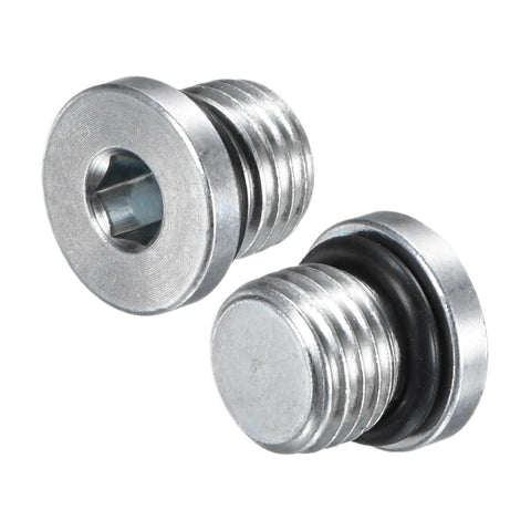 7/16-20 UNF Inner Hex Pipe Plug with O Ring 6 Pack