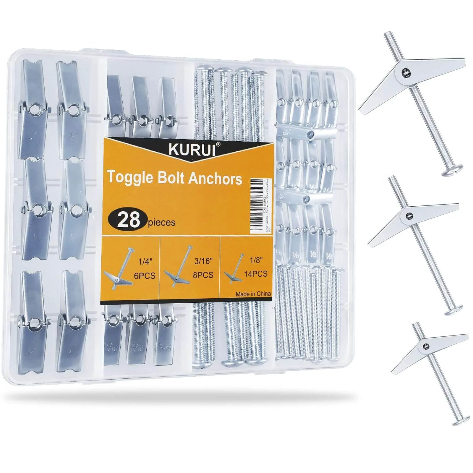 Heavy Duty Drywall Toggle Bolts Kit 28Pcs Set