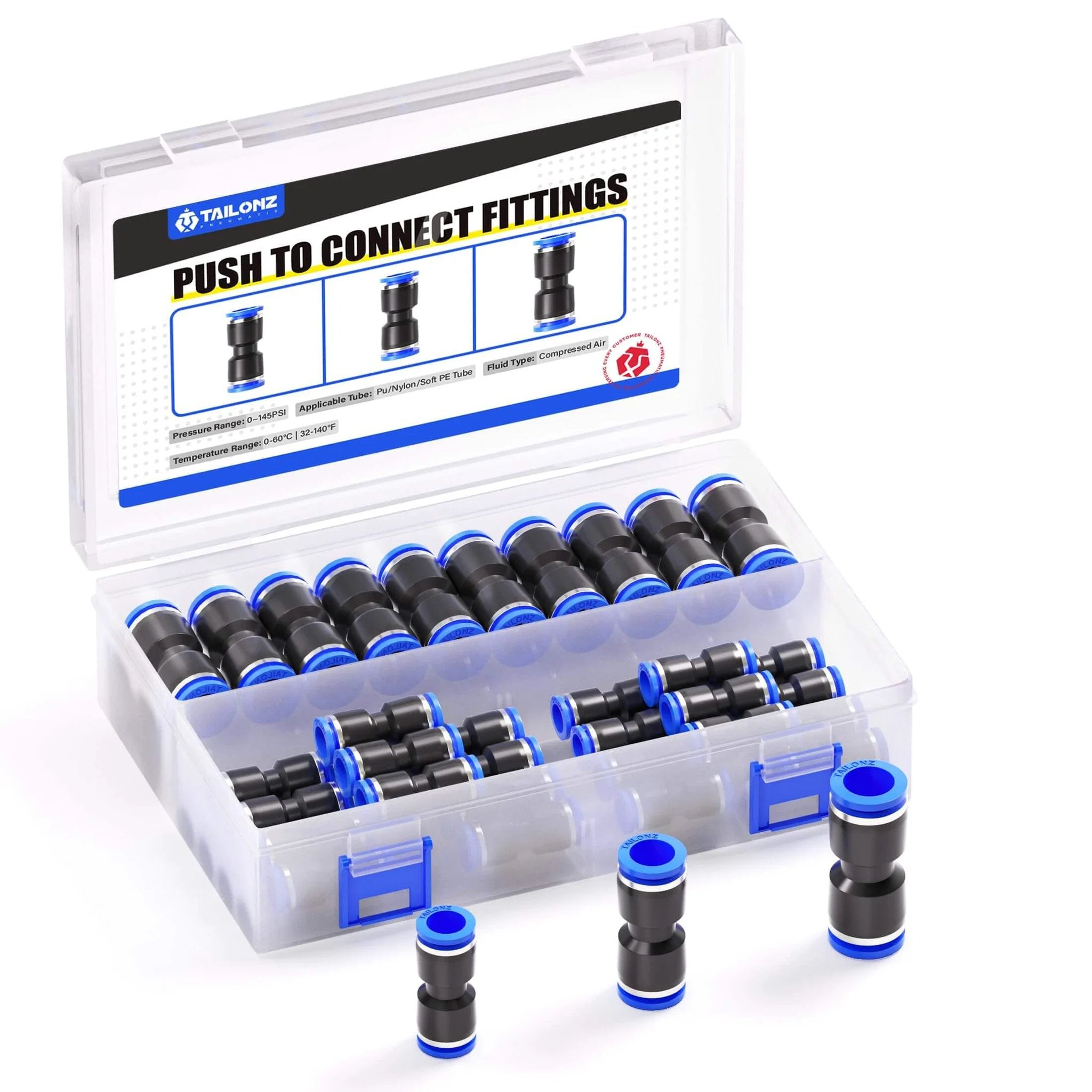 Pneumatic Push Connect Fittings Set
