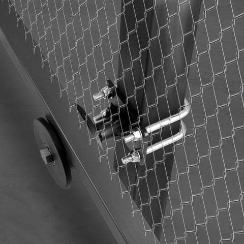 Sliding Gate Kit with H Shaped Wheel Groove Black