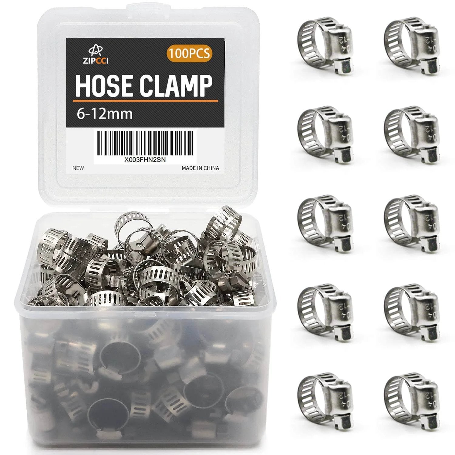 Stainless Steel Hose Clamps 6-12mm Adjustable