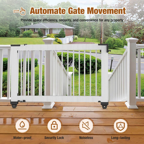Heavy Duty Sliding Gate Kit Black Hardware
